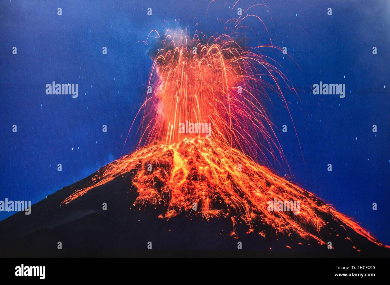 Fuego volcano erupting, Antigua, Guatemala Stock Photo - Alamy