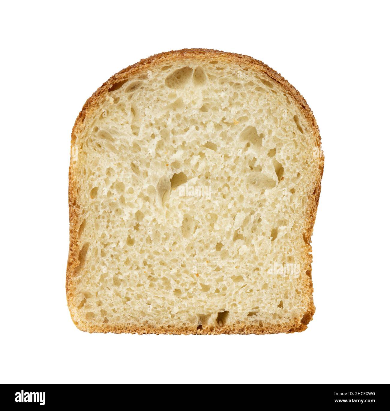 slices or loaf of bread isolated on white background, side view Stock ...