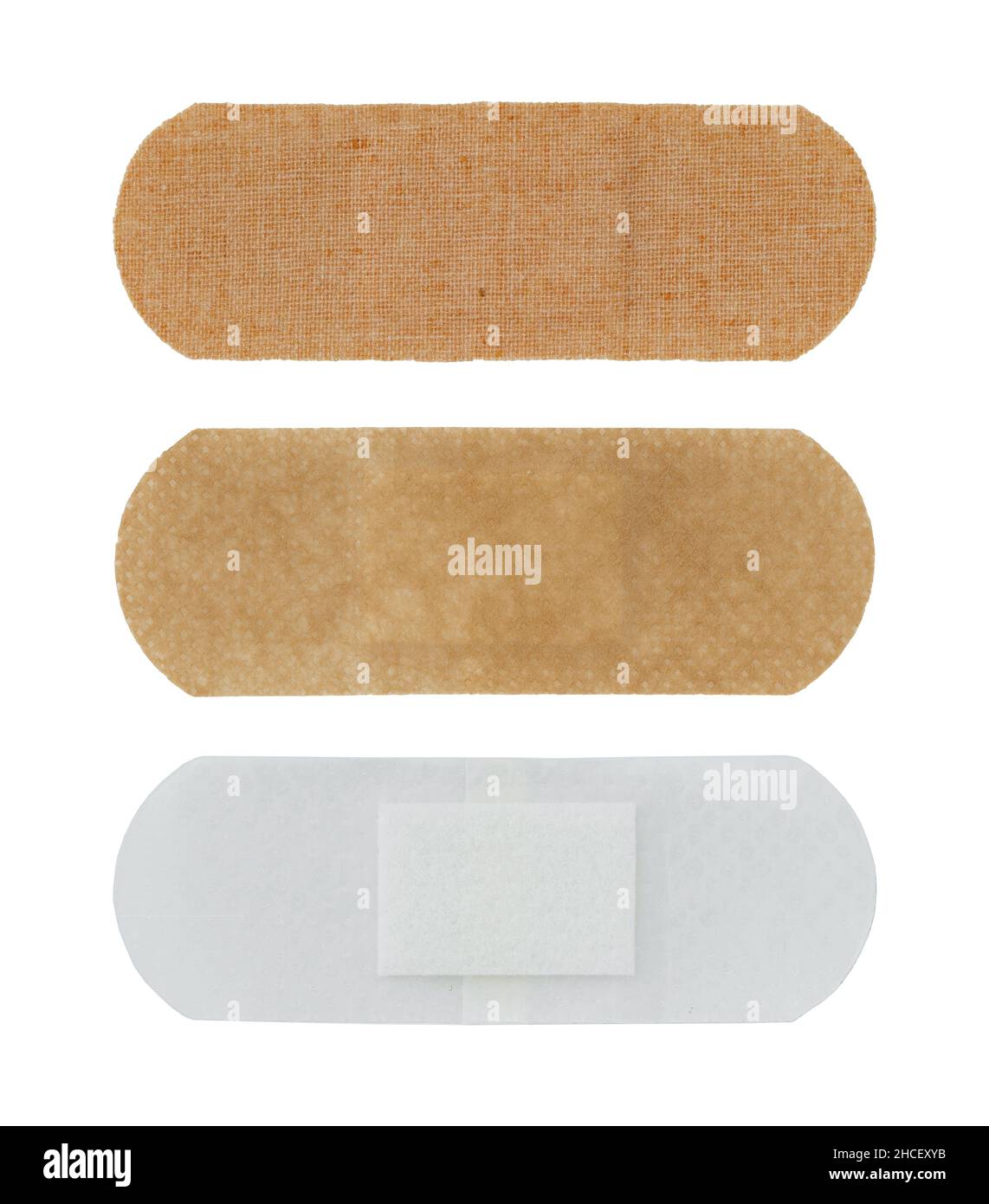 set of different adhesive plaster isolated on white background Stock ...