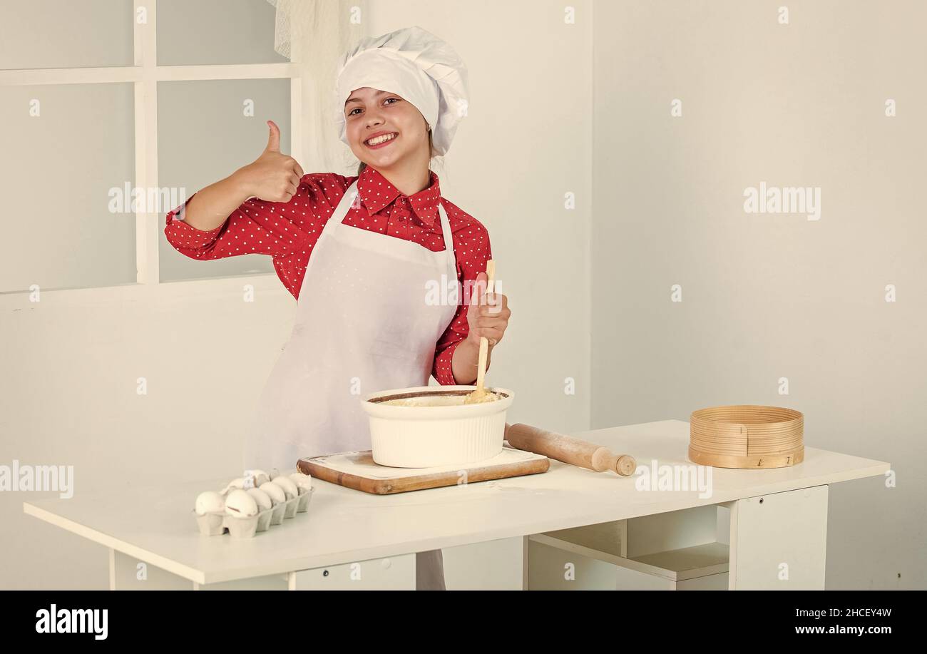 girl cook something for dinner, baking Stock Photo - Alamy