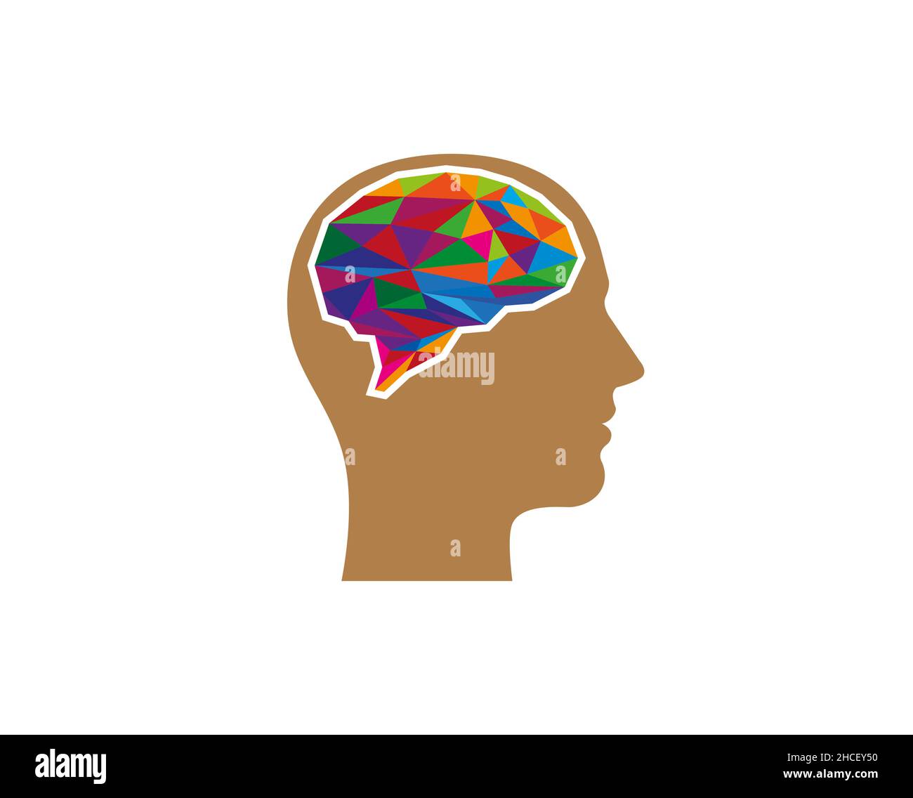 Creative Colorful Brain Head Logo Symbol Vector Illustration Stock ...