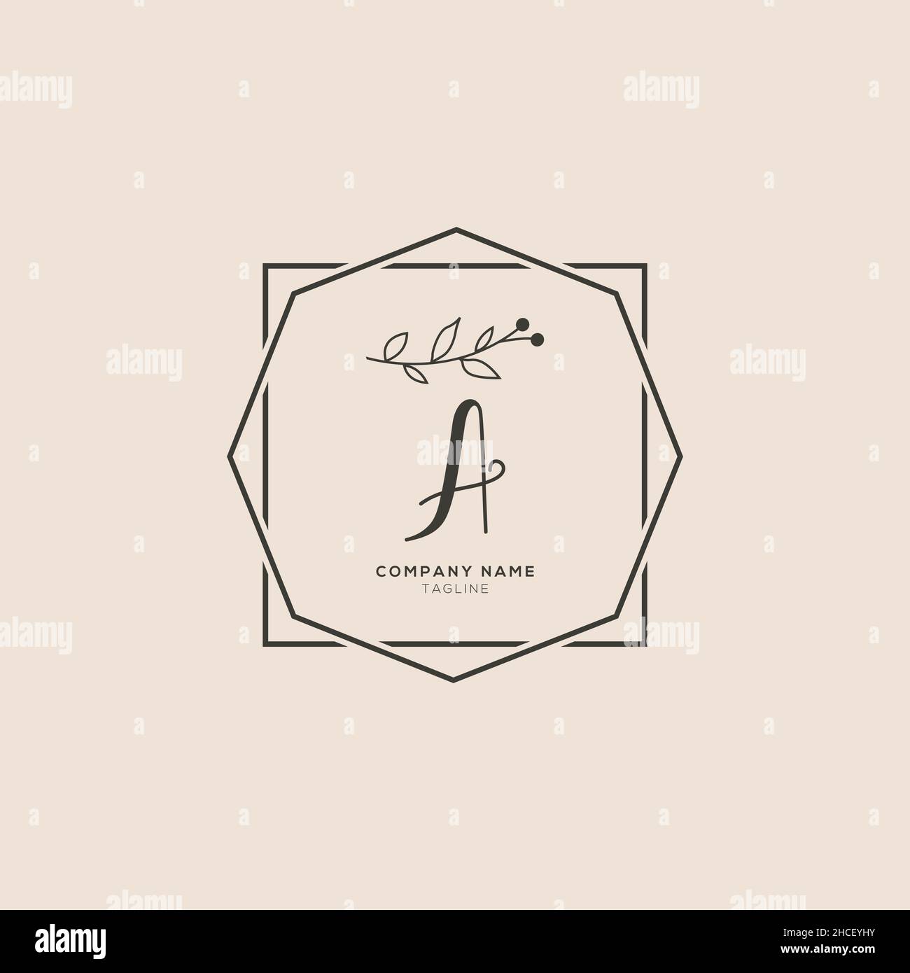 Graphic Floral Initial Alphabet A flowers bouquet composition. Unique ...