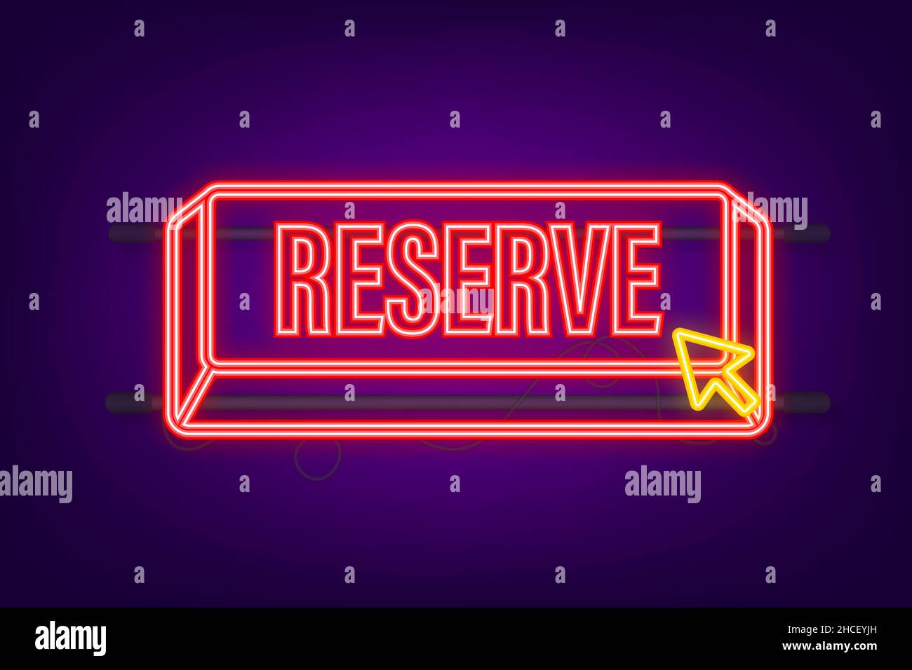 Reserve flat neon button. Vector illustration. Travel vector icon ...