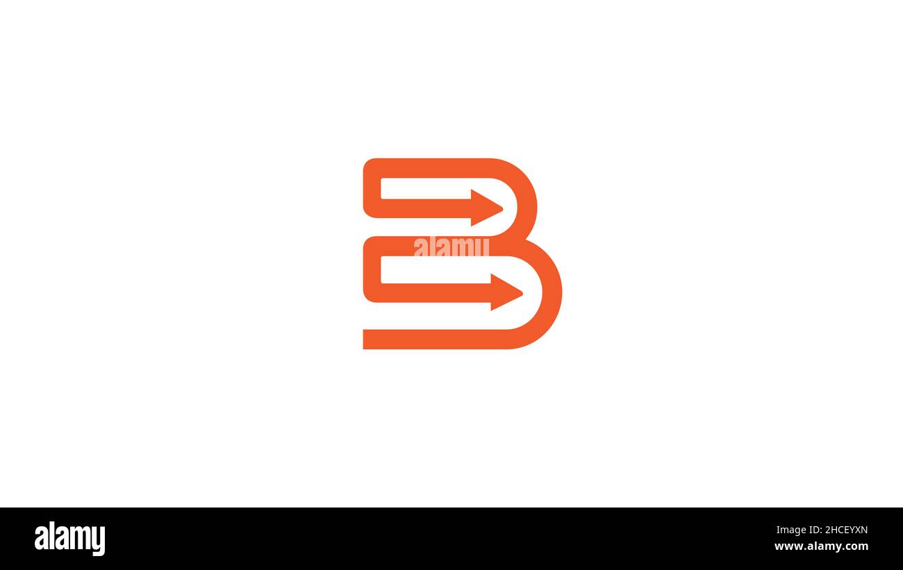 Creative Initial Letter B Arrows Logo Vecotor Design Icon Stock Vector ...
