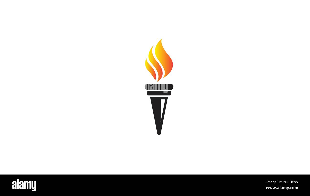 Creative Torch Fire Flame Logo Vector Design Stock Vector Image & Art ...
