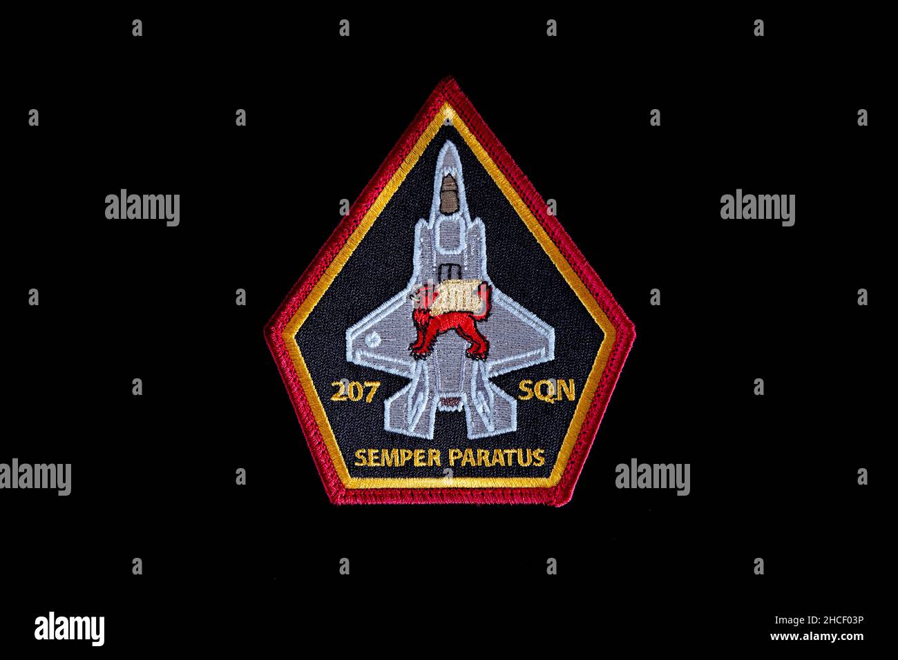 207 Squadron F-35 Black Pentagon Patch Stock Photo - Alamy