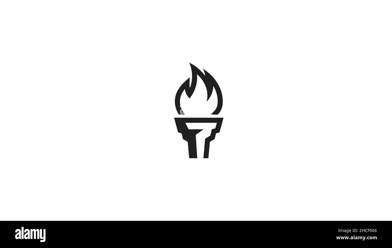 Creative Torch Fire Flame Logo Vector Design Stock Vector Image & Art ...