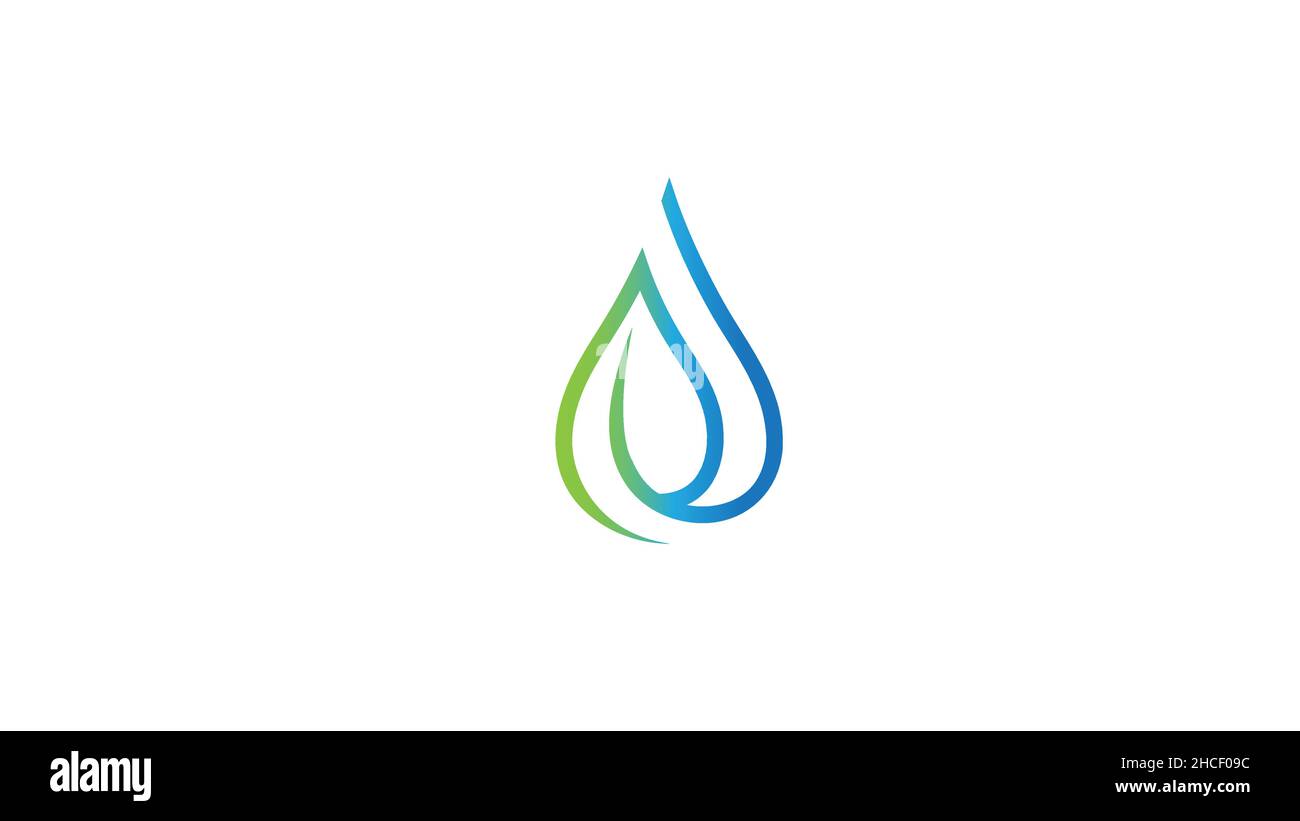 Creative water drop with leaf concept logo icon vector Design Symbol ...