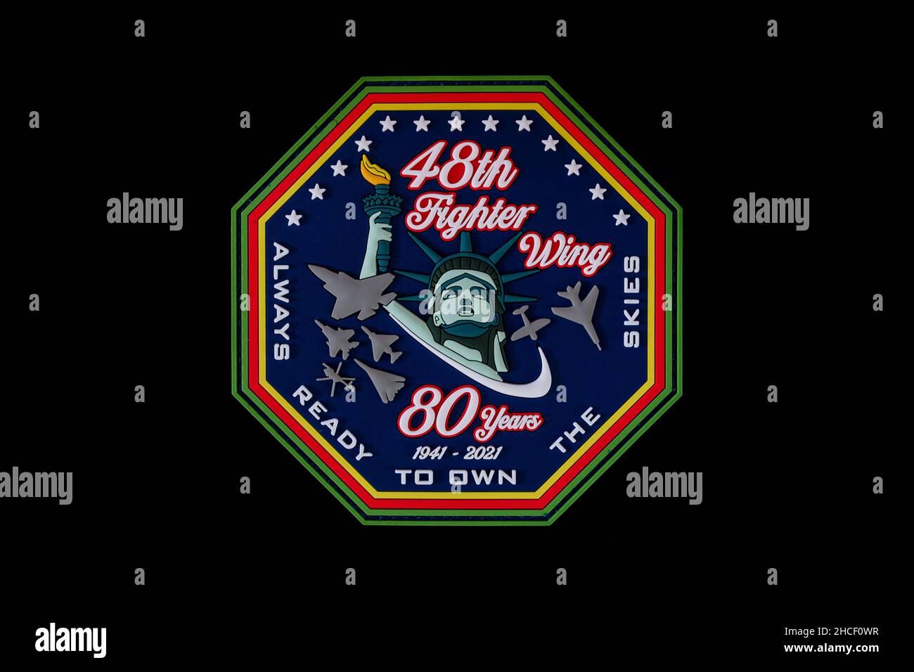 48th Fighter Wing 80th Anniversary Patch Stock Photo - Alamy