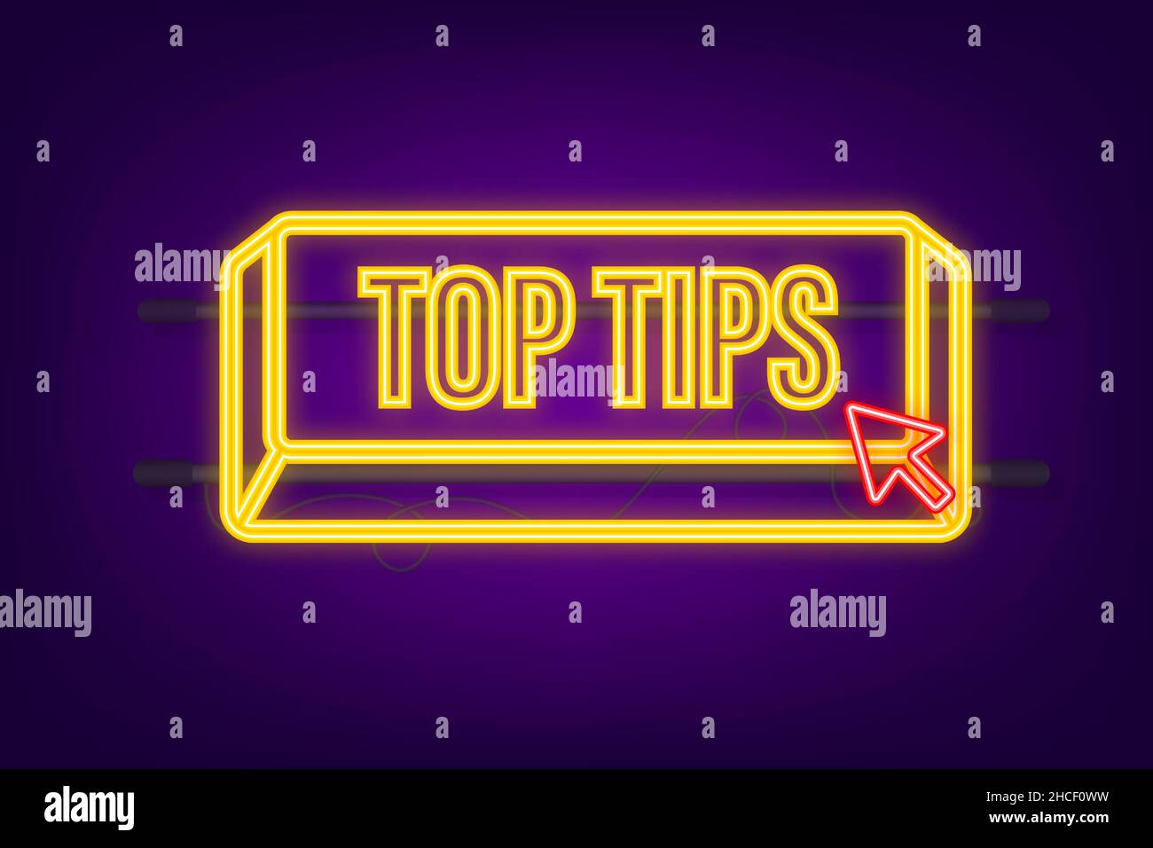 Push button with text Top tips. Vector illustration Stock Vector Image ...
