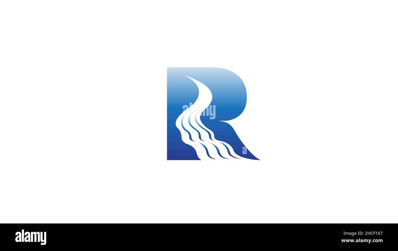 creative letter r river symbol logo vector icon symbol Stock Vector ...