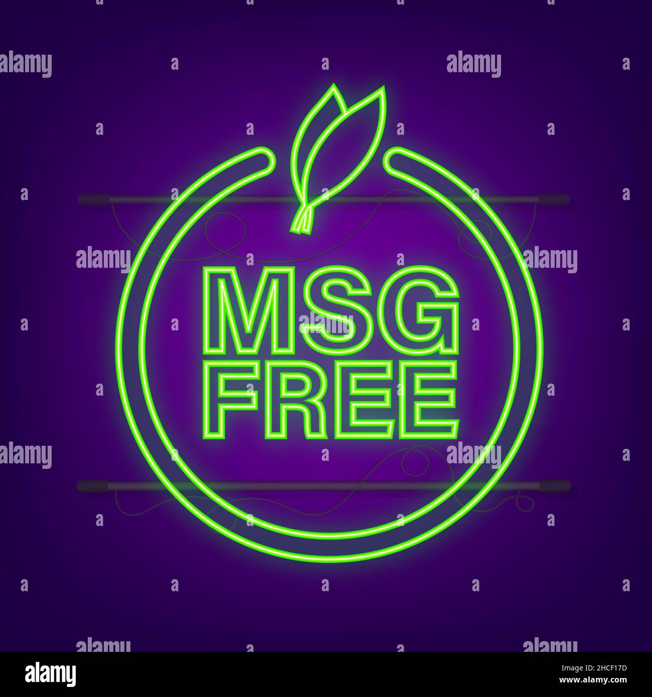 Msg free label. Vector neon logo. Vector neon icon Stock Vector Image ...