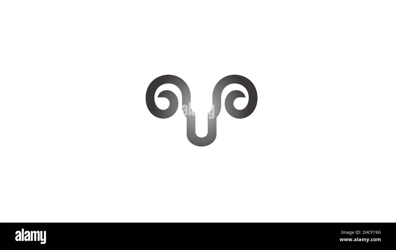 creative abstract ram horn Sheep bighorn head logo vector symbol Stock ...