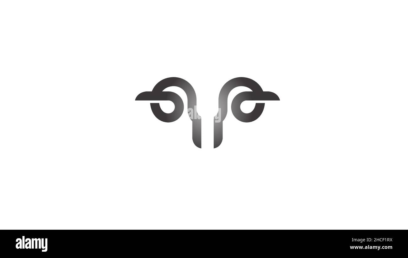creative abstract ram horn Sheep bighorn head logo vector symbol Stock ...