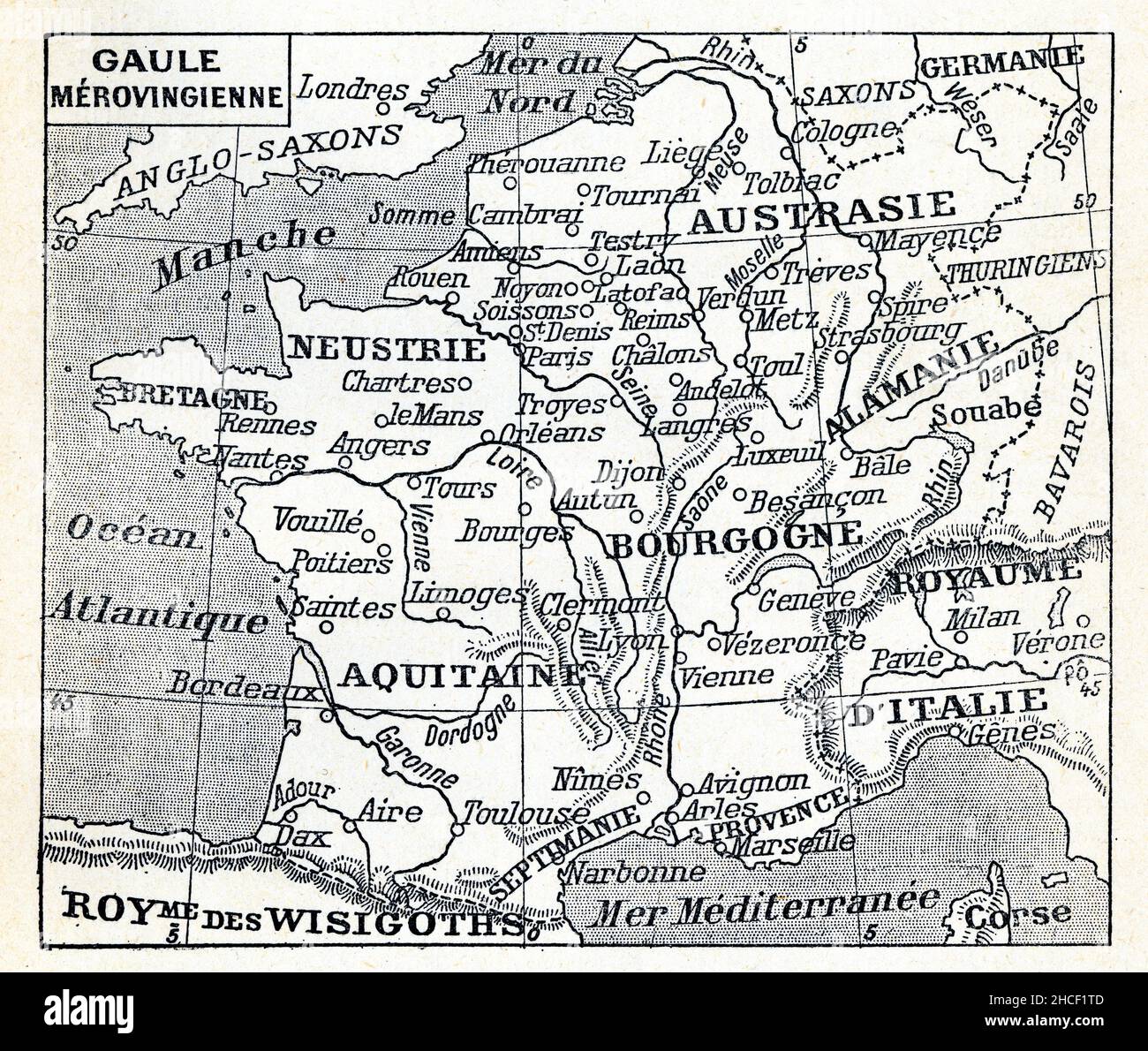 Carte De La Gaule Old Map Of Ancient Gaul By N. Sanson D'Abbeville