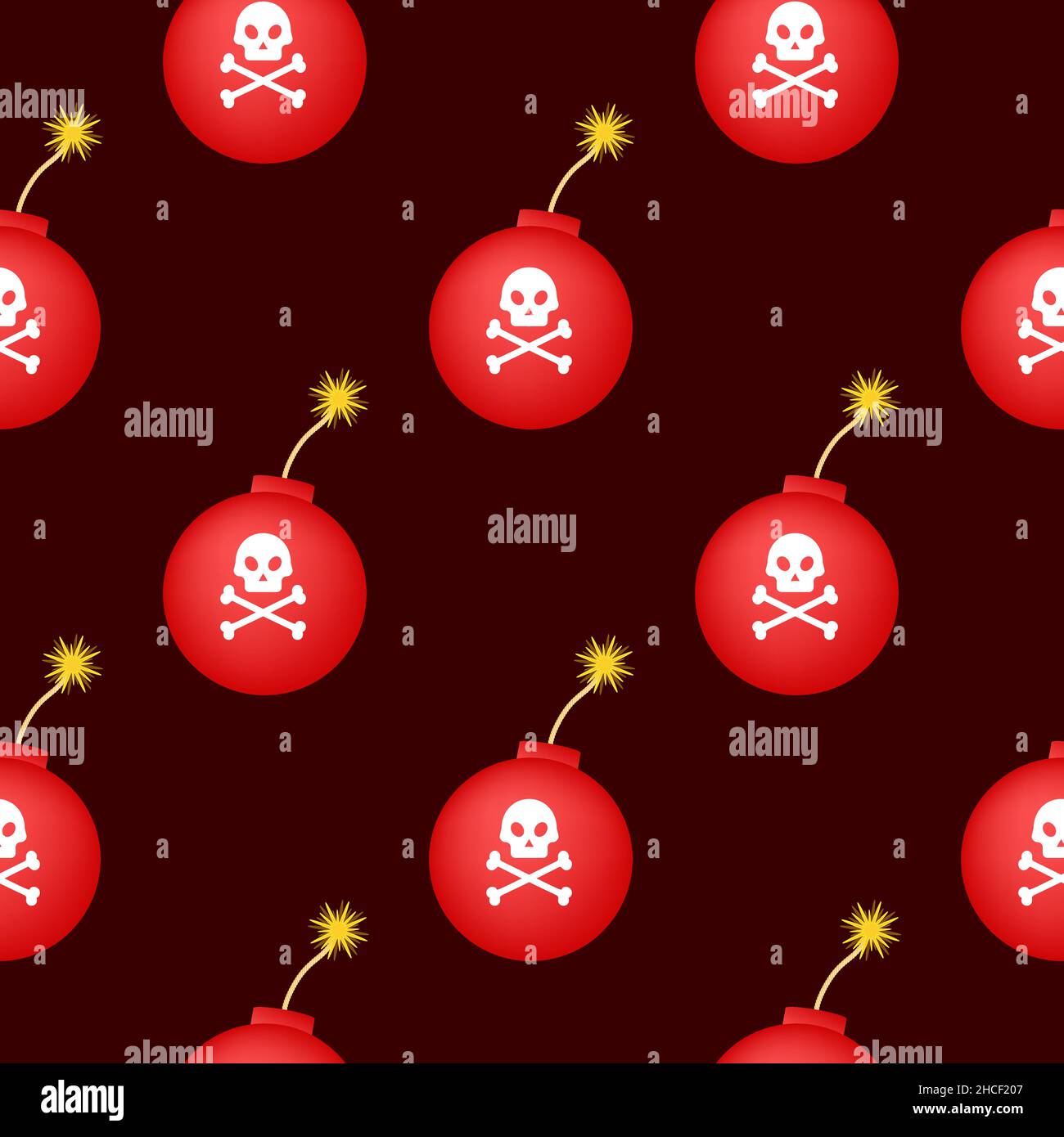 Red bomb dangerous pixel on dark background. Vector illustration Stock ...