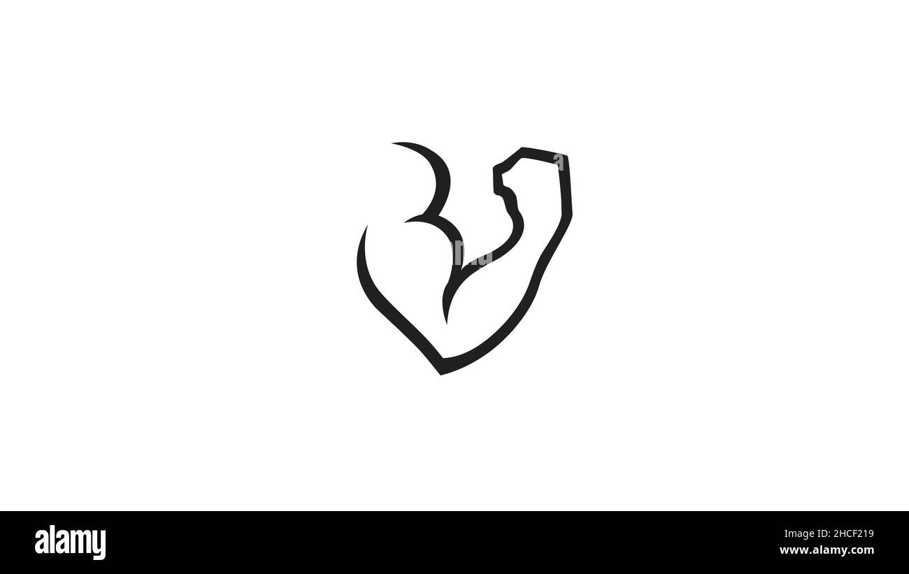 creative abstract human bicep logo vector symbol Stock Vector Image ...