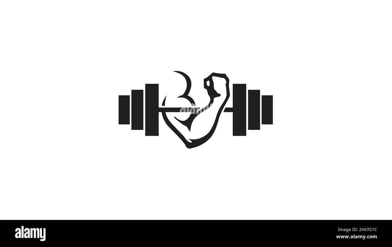 creative bicep bodybuilding equipement logo design vector symbol Stock ...