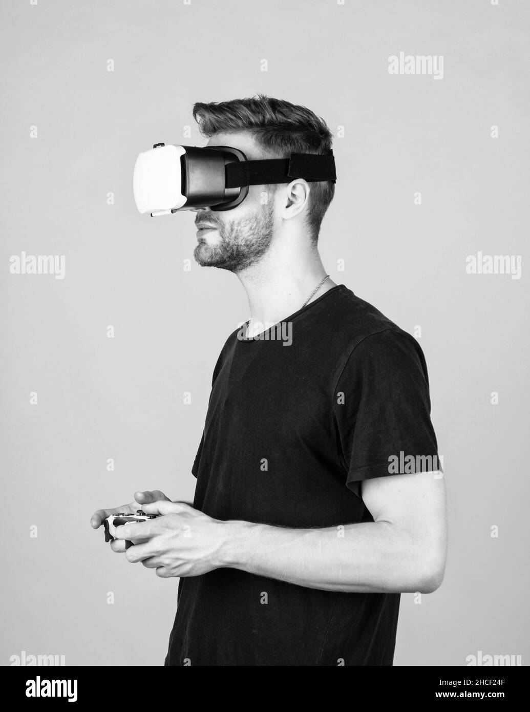 Robot using technology Black and White Stock Photos & Images - Alamy