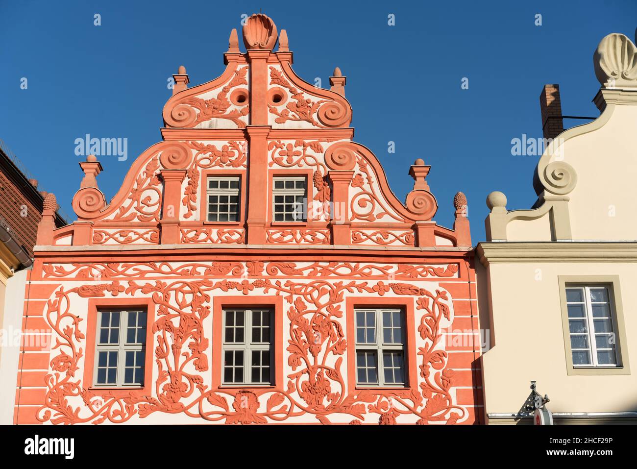 Luckau, Saxony-Anhalt, Germany: Baroque Buildings around the main ...