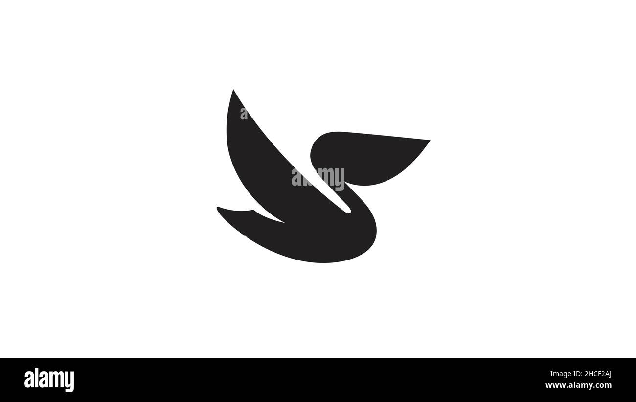 creative flying pelican bird logo vector symbol Stock Vector Image ...