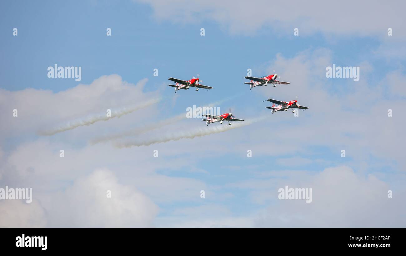 Global Stars Aerobatic team performing at Shuttleworth Flying Festival ...