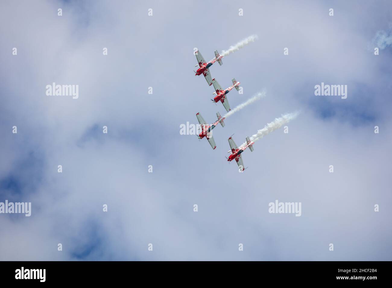 Global Stars Aerobatic team performing at Shuttleworth Flying Festival ...