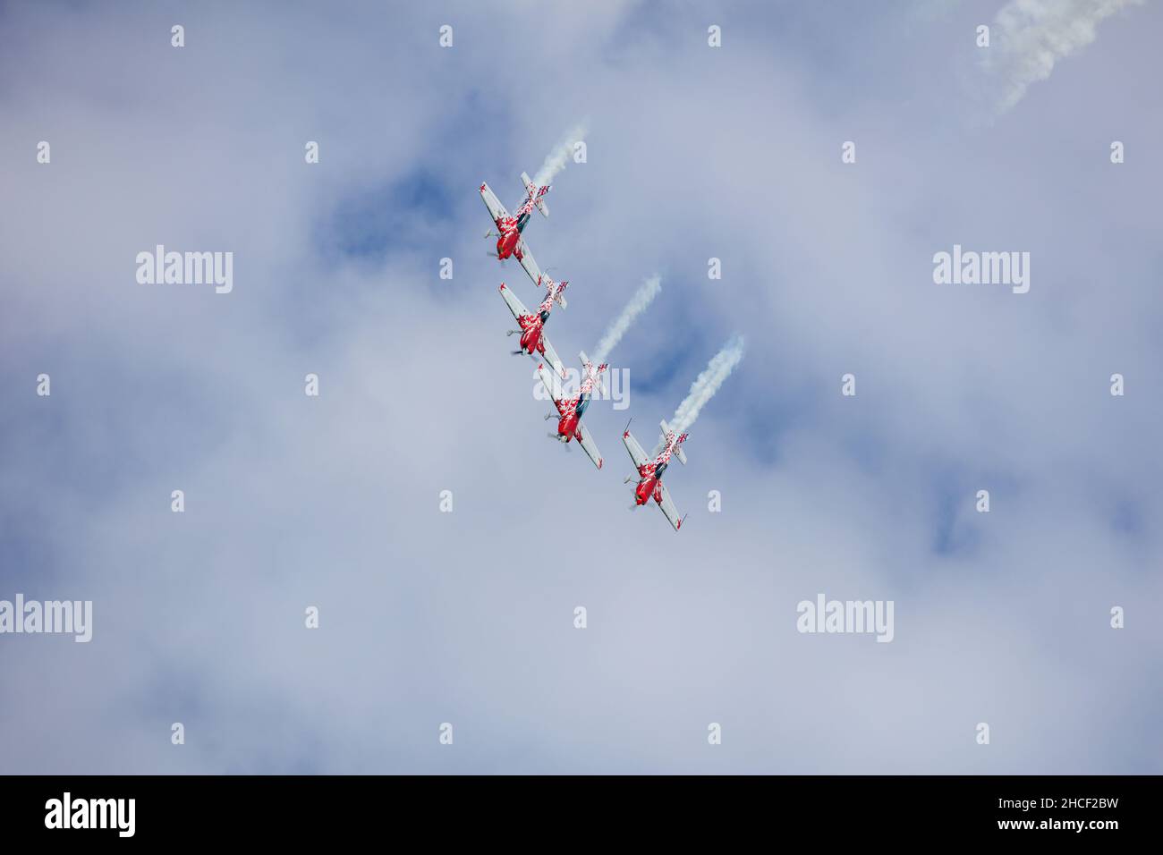 Global Stars Aerobatic team performing at Shuttleworth Flying Festival ...