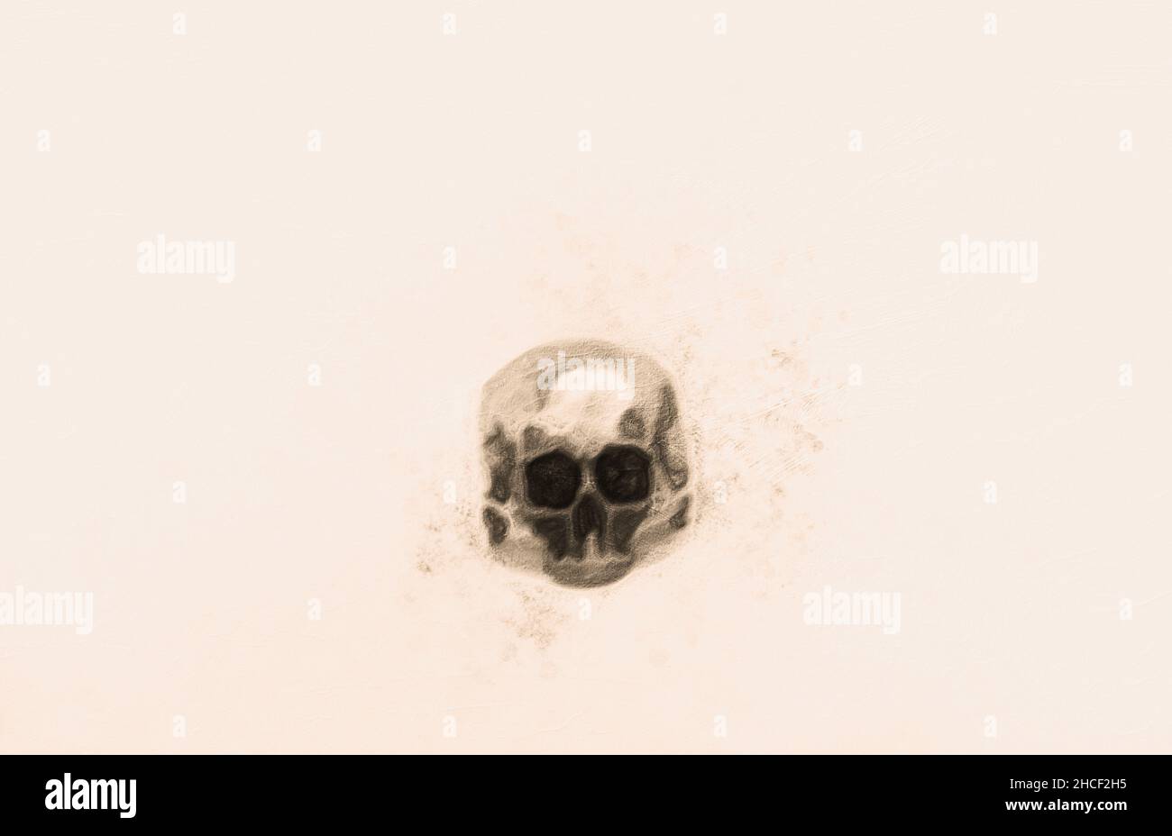 retro oil painting skull Stock Photo - Alamy