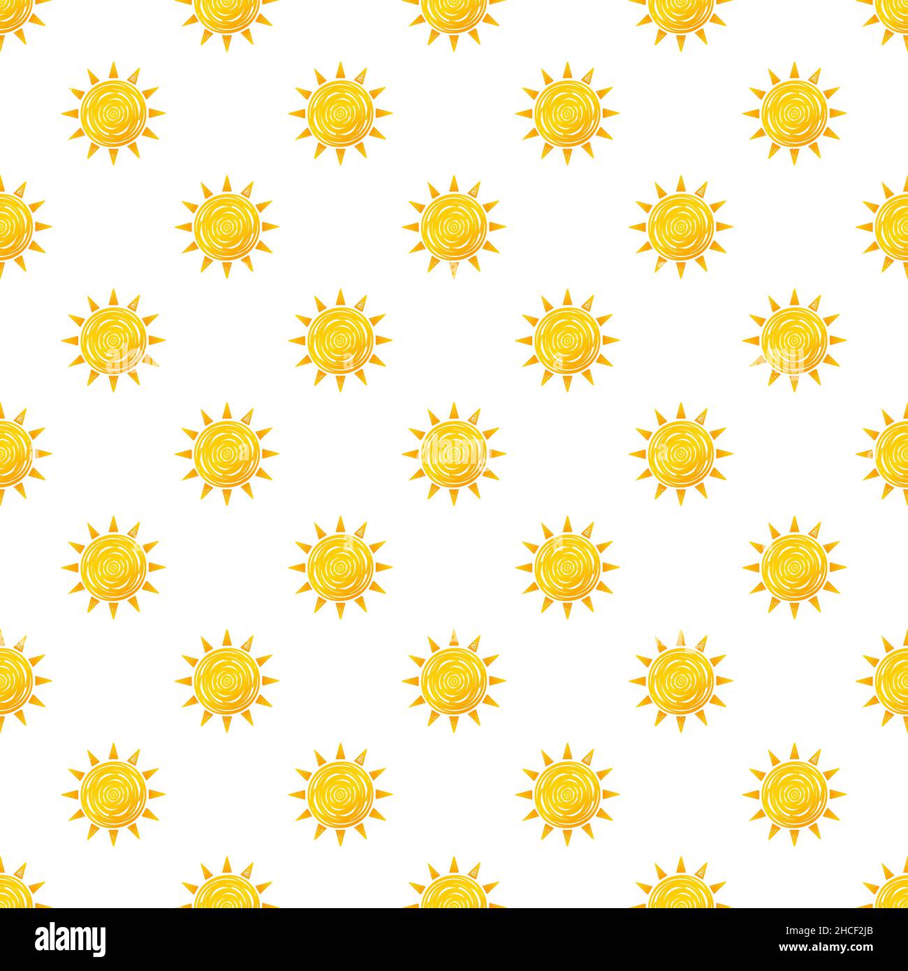 Realistic sun icon pattern for weather design on white background ...