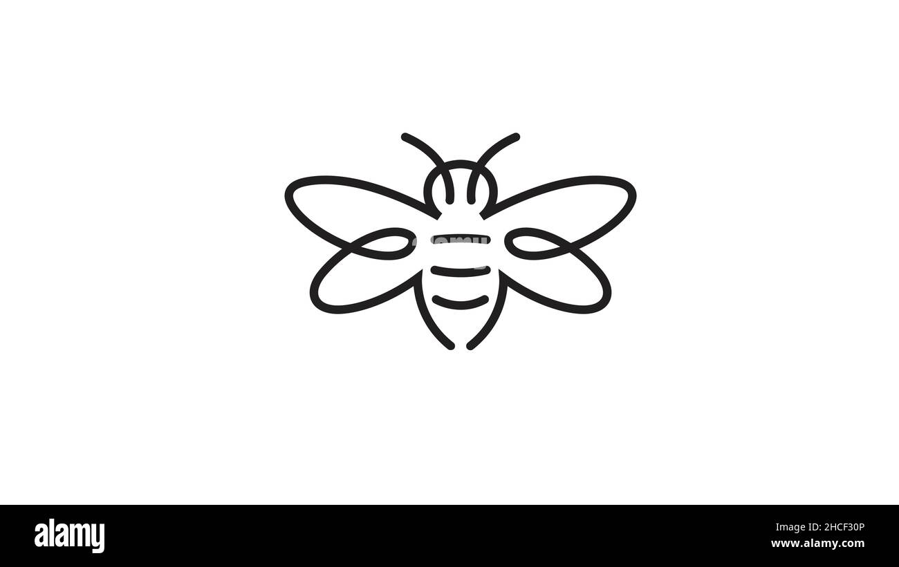 creative abstract bee logo vector symbol Stock Vector Image & Art - Alamy