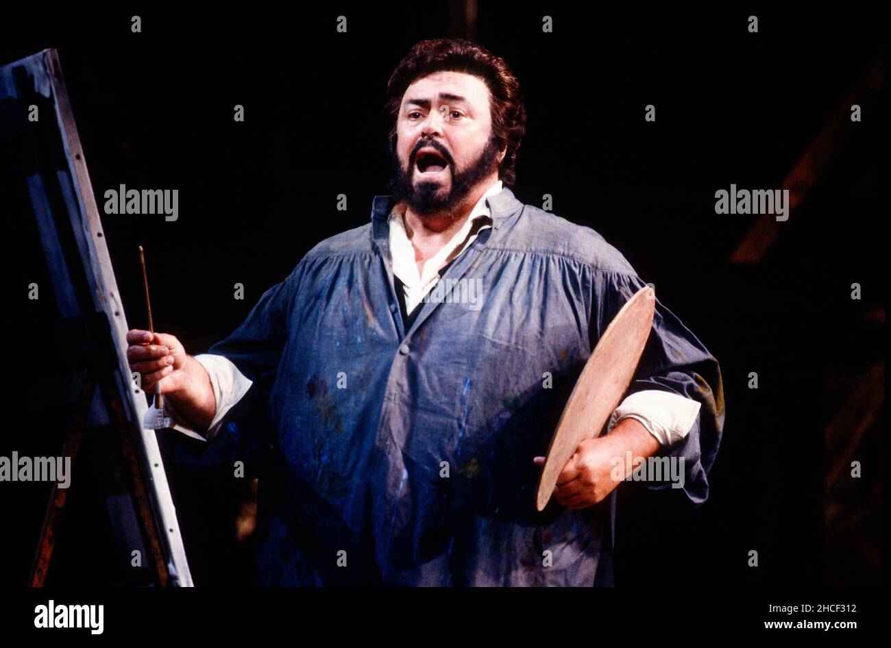 Act I: Luciano Pavarotti (Mario Cavaradossi) in TOSCA by Puccini at The ...