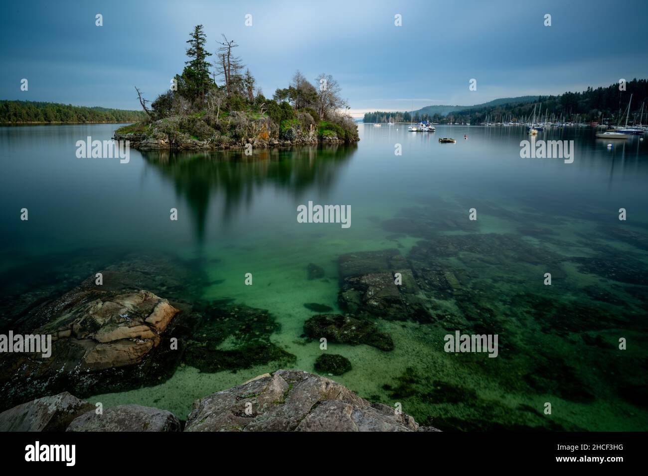 Crystal clear water off Ganges, Salt Spring Island, BC Canada Stock ...