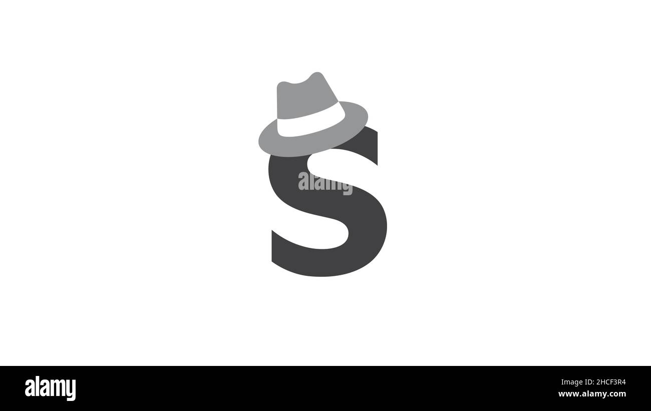 creative s letter spy hat logo design symbol vector Stock Vector Image ...
