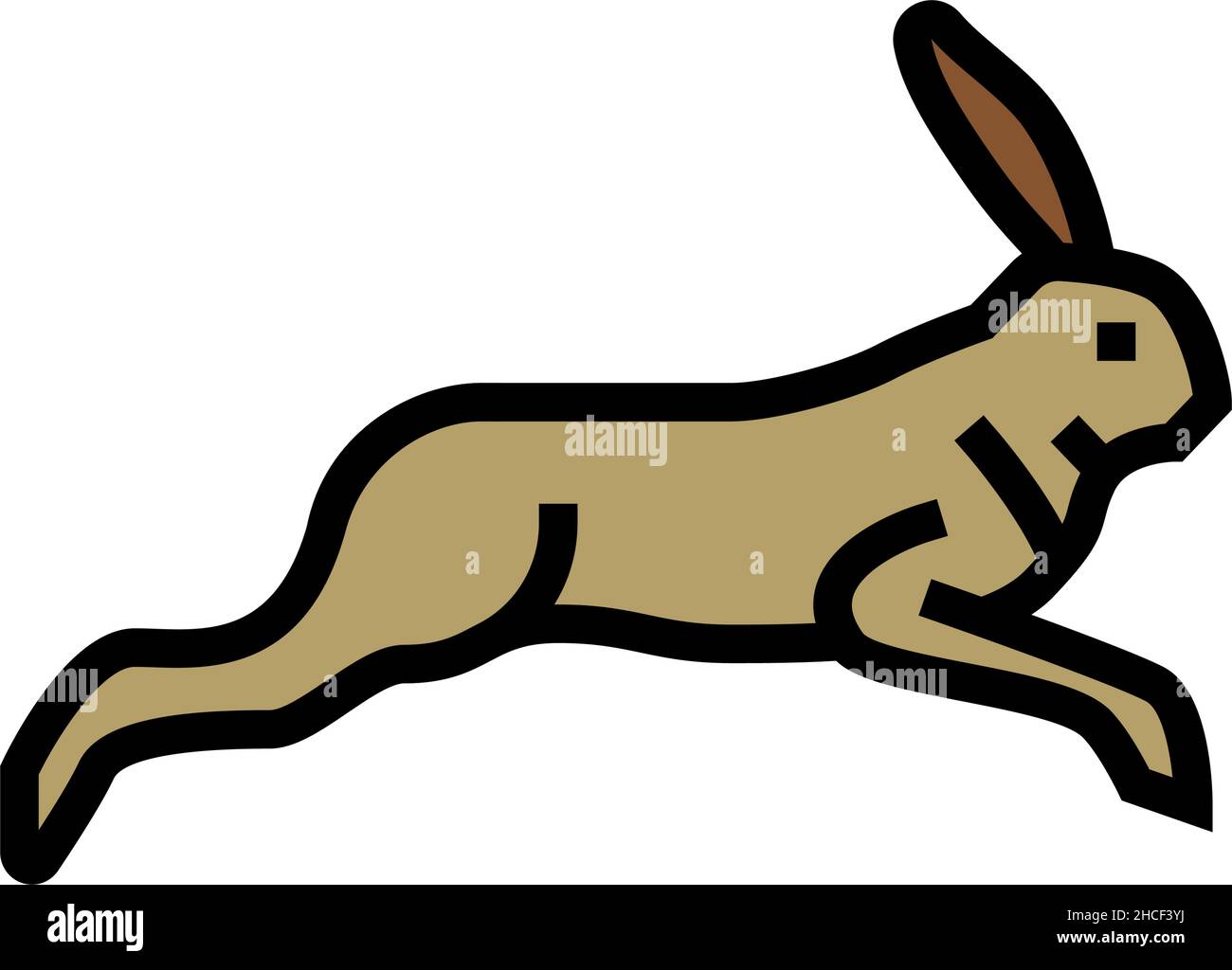 hare wild animal color icon vector illustration Stock Vector Image ...