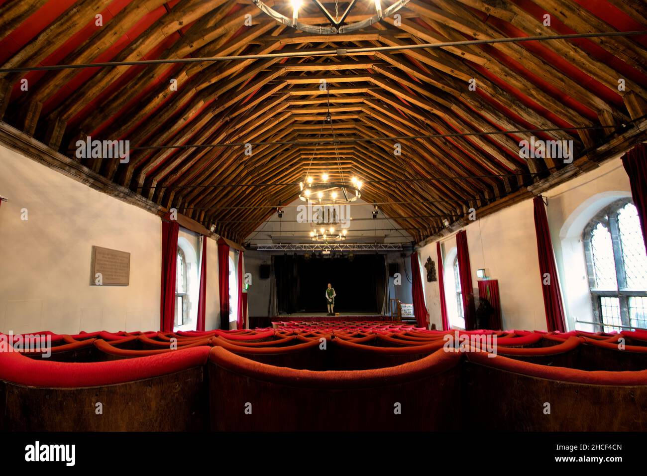 The interior of the 15th century St Georges Guildhall in Kings Lynn ...
