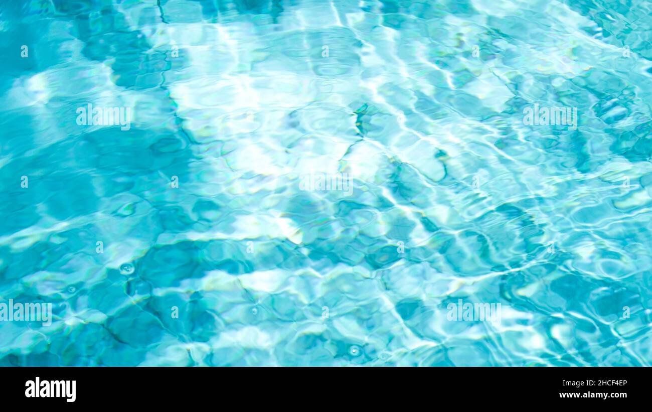 water swimming pool texture and surface water on pool, reflection blue ...
