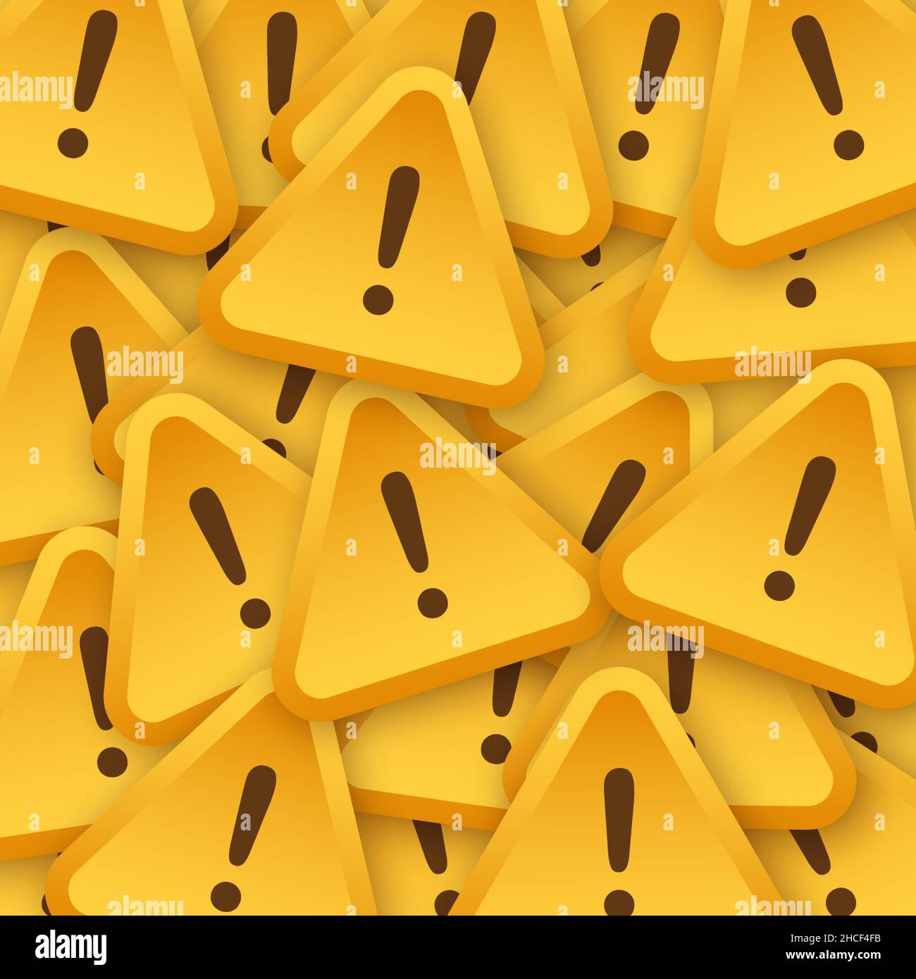 Banner with yellow scam alert sticker pattern. Attention sign. Cyber ...