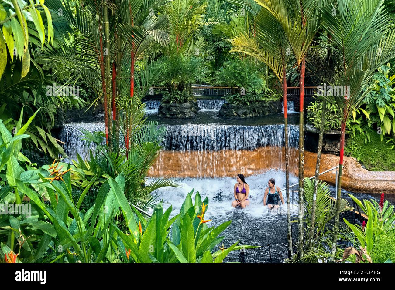 Enjoying a hot river at Tabacon Hot Springs, La Fortuna, Costa Rica ...