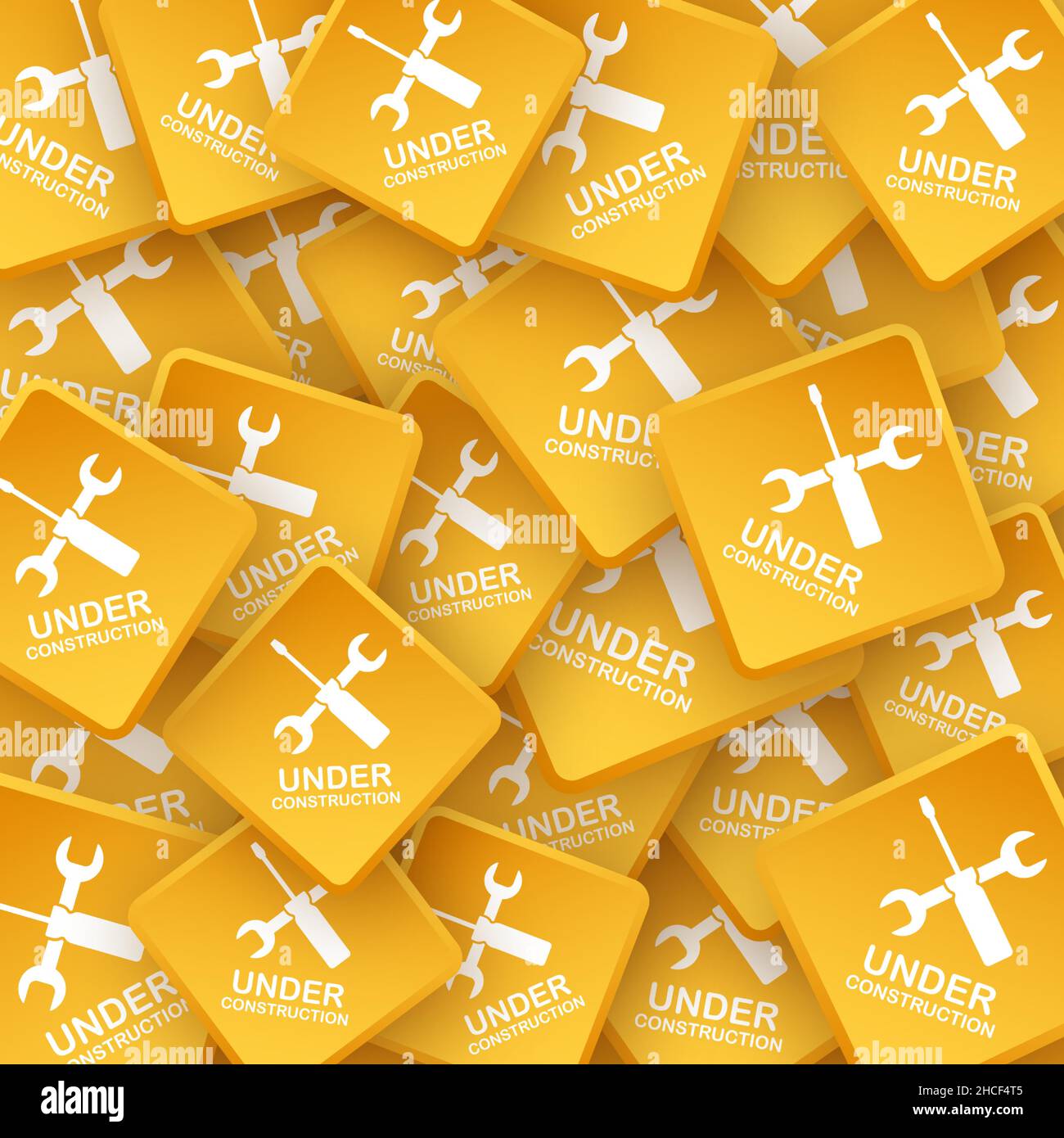 Under construction icon. Sticker pattern. Vector illustration Stock ...