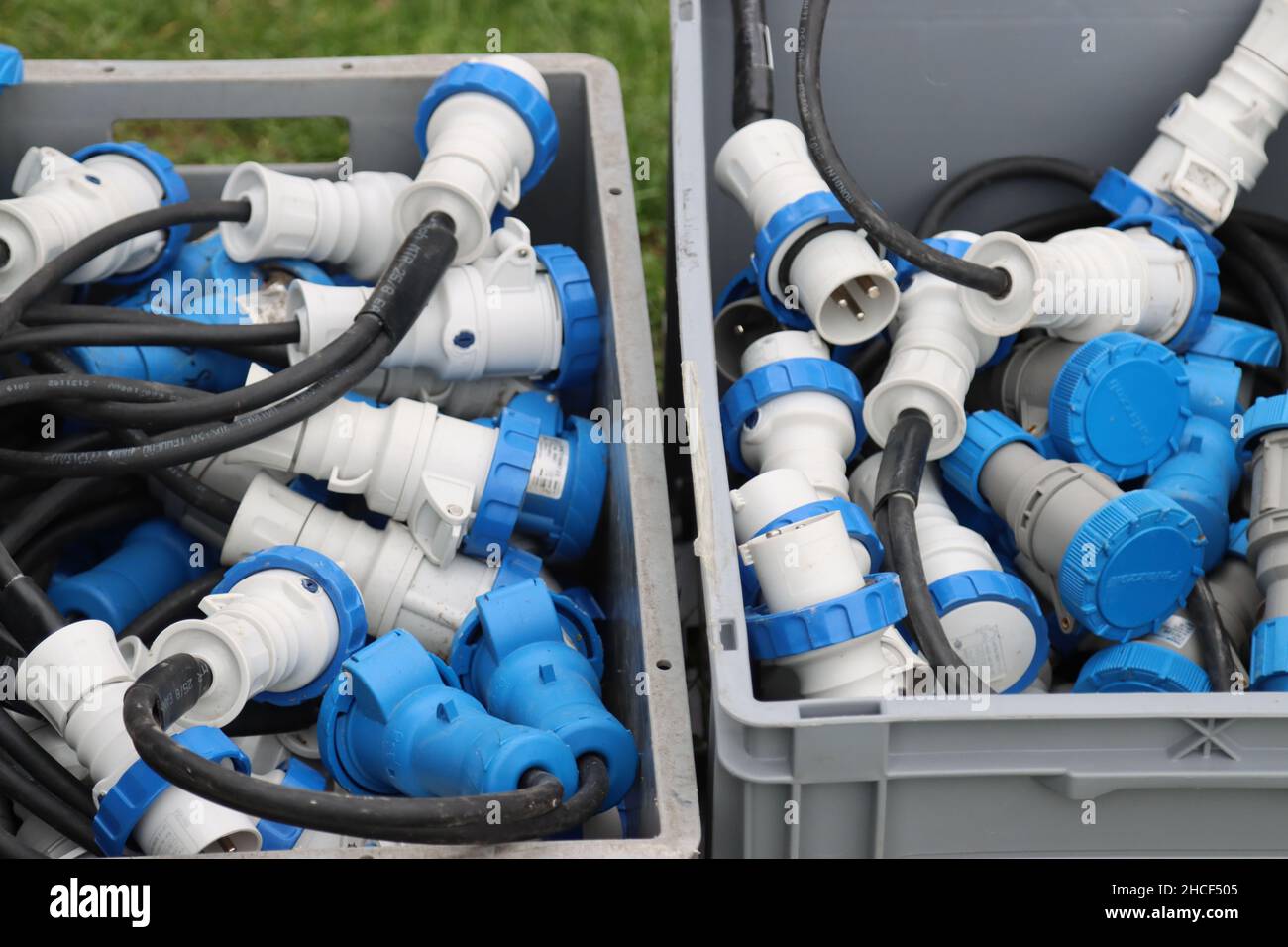 stack of wires and industrial type sockets Stock Photo - Alamy