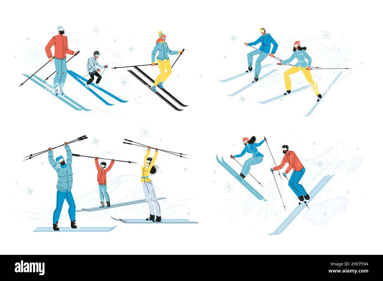 Happy people jump enjoy Stock Vector Images - Alamy