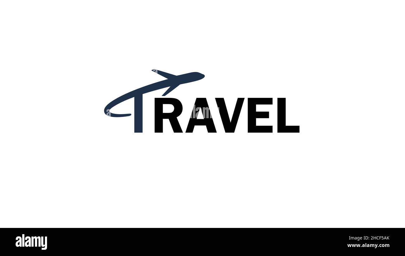 Creative travel letter airplane alphabet symbol logo vector design ...