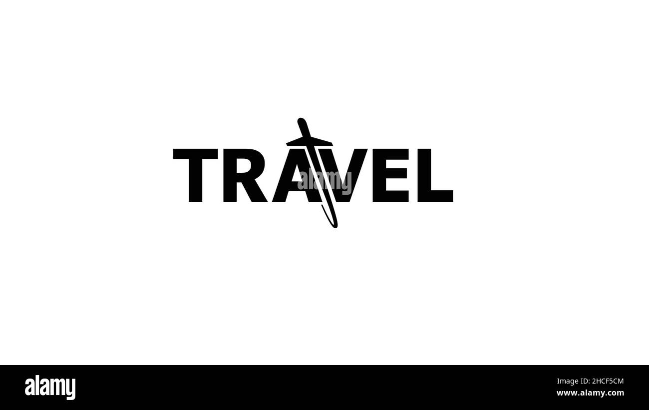 Creative travel letter airplane alphabet symbol logo vector design ...