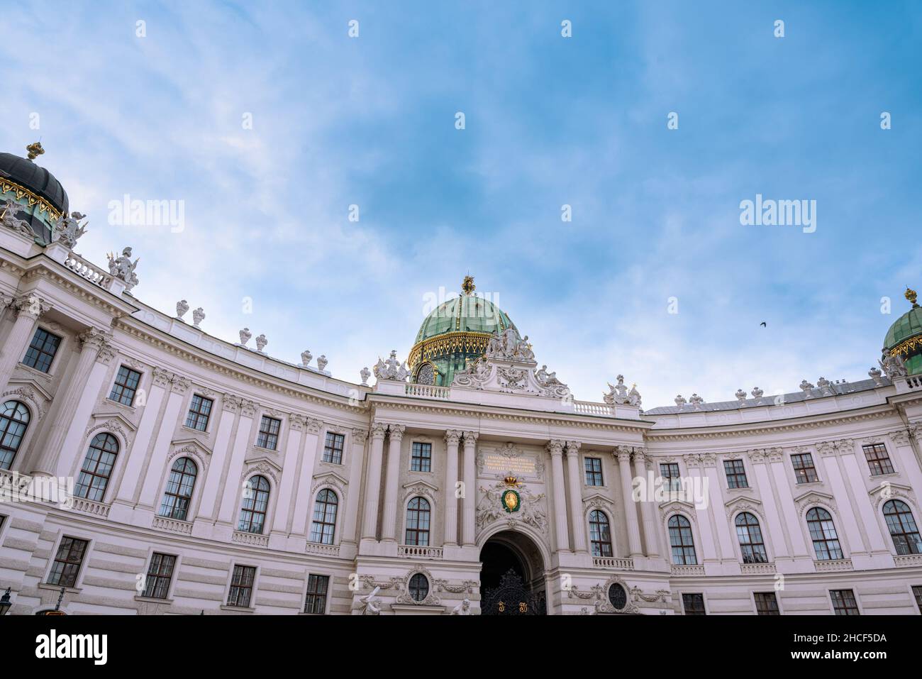 A beautiful view of the Imperial Palace in Vienna Hofburg Stock Photo ...