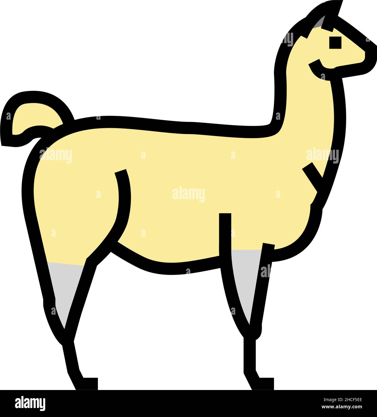 lama wild animal color icon vector illustration Stock Vector Image ...