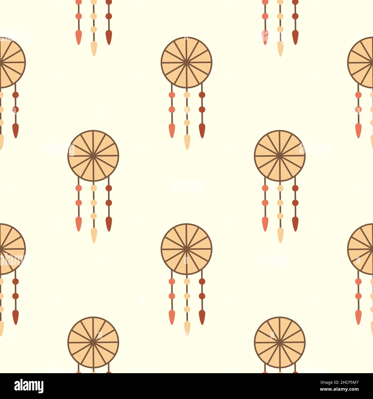 Hand drawn seamless pattern with native american dreamcatcher Stock ...