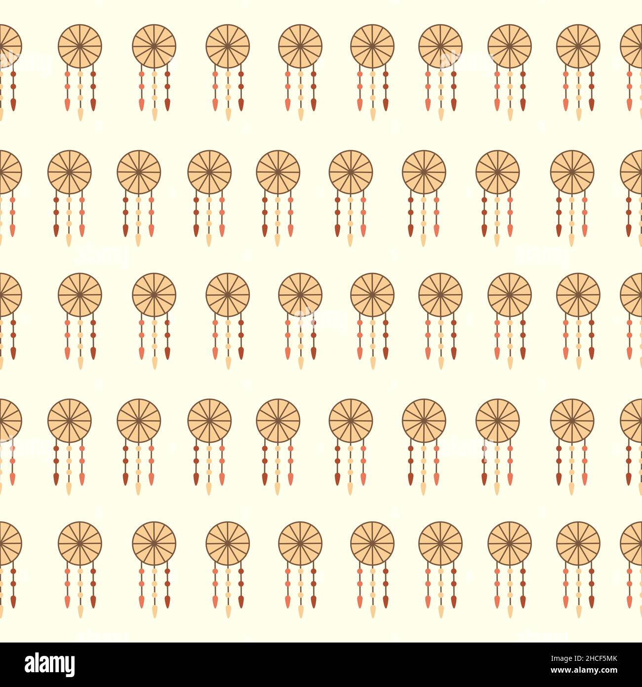 Hand drawn seamless pattern with native american dreamcatcher Stock ...