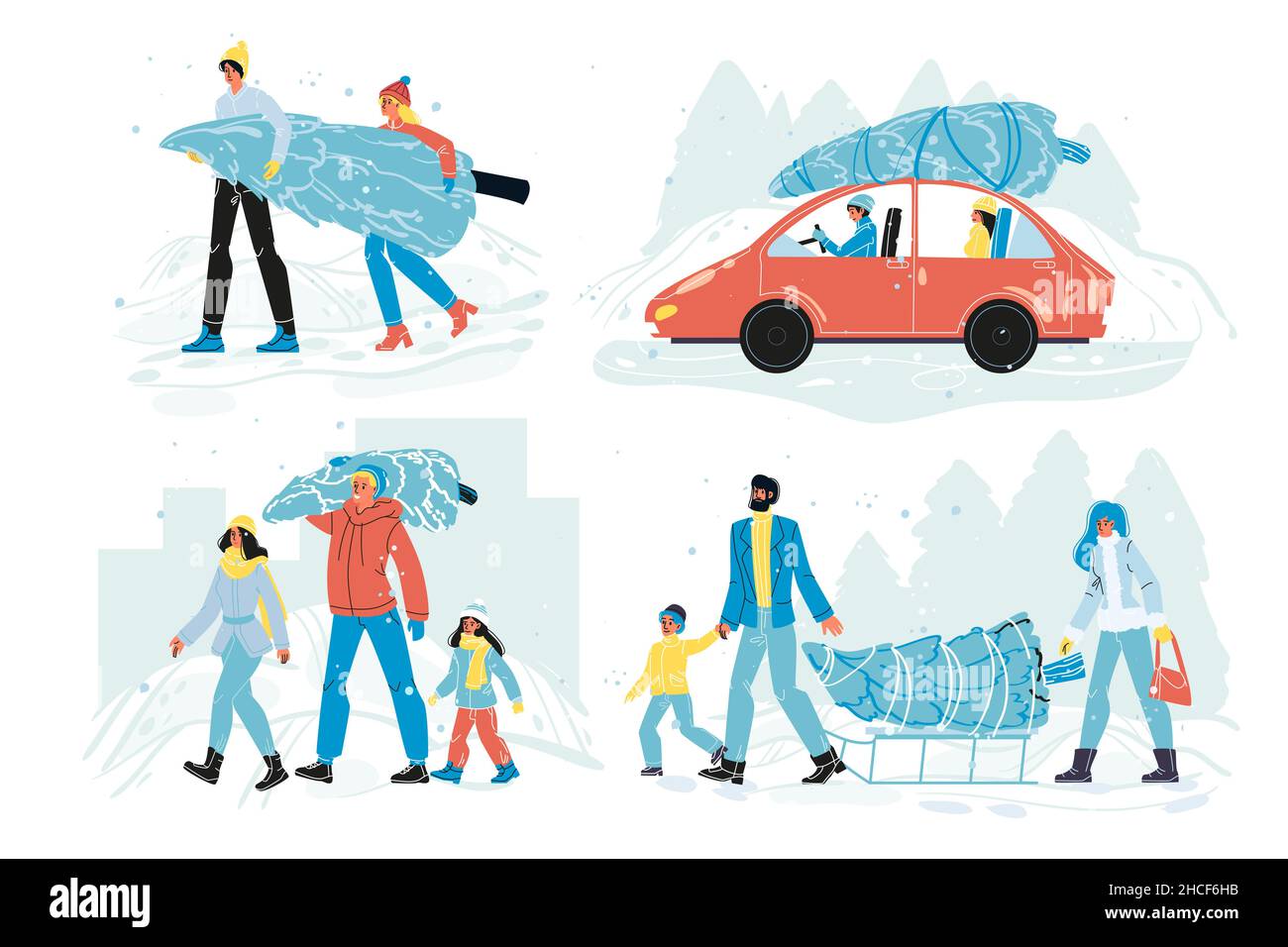 Car carrying tree Stock Vector Images - Alamy