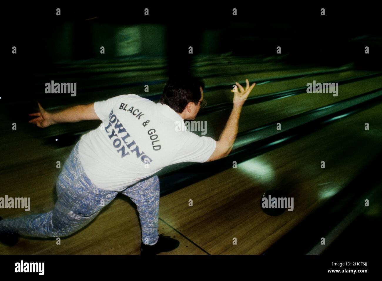 Archives 90oes: Bowling players, Lyon, France, 1995 Stock Photo - Alamy